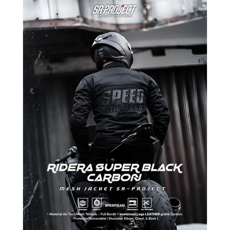 Jual JAKET MESH SR-PROJECT RIDERA CARBON BLACK | Shopee Indonesia