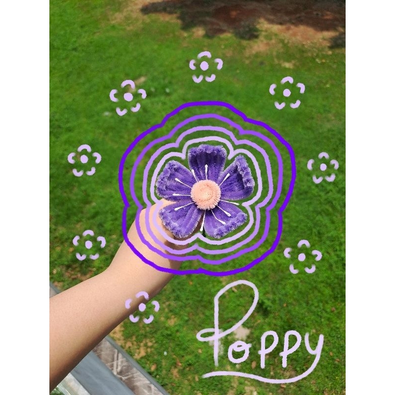 Jual Poppy | Fuzzy Wire Poppy | Bunga Kawat Bulu Poppy | Fuzzy Wire ...