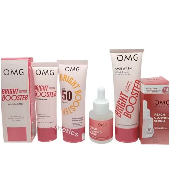 Jual Paket Skincare OmG Bright Booster Niacinamie mencerahkan | Shopee ...