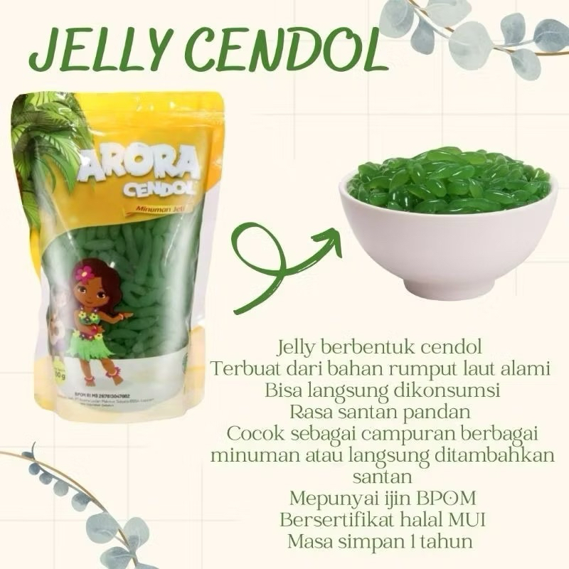 Jual JELLY CENDOL ARORA KECEBONG 1 KARTON ISI 20PCS | Shopee Indonesia