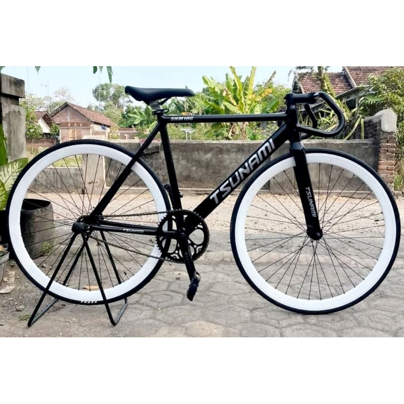 Jual Fixie Tsunami Snm 100 Dengan Velg Putih Polos Siap Pakai ~ Warna ...