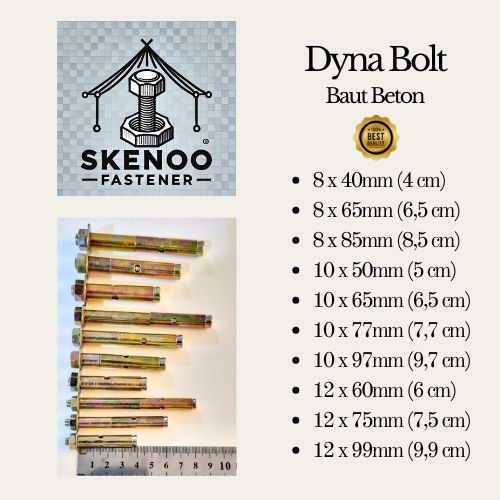 Jual Dyna Bolt / Baut Beton Kuning, Harga Ekonomis dengan kekuatan ...