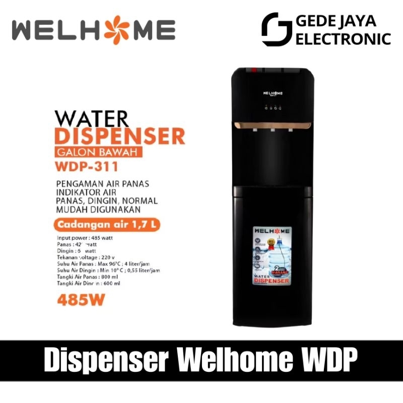 Jual Welhome Dispenser Galon Bawah WDP 311 - Water Dispenser Panas ...
