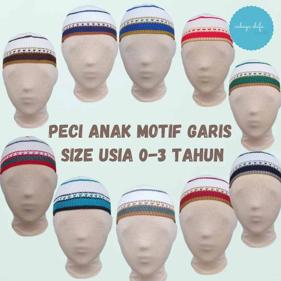 Jual Peci Rajut Salur 0-3Taun Kopeah Anak Laki Laki Peci Anak Laki Laki ...