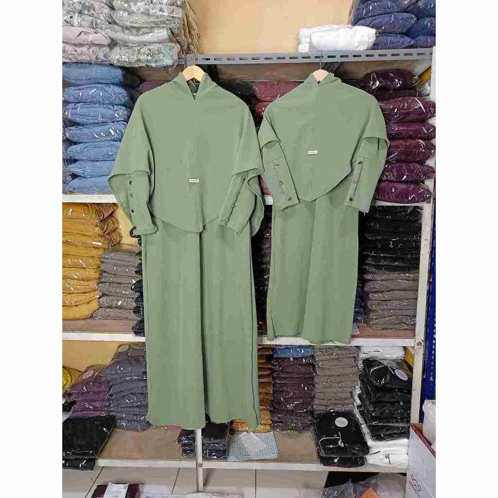 Jual Gamis Dress Inara Bahan Knit Premium Anak 1-12 Tahun Warna Sage ...