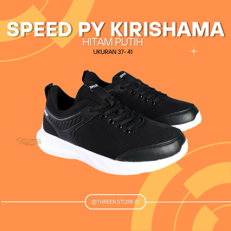 Jual Sepatu Sekolah Sneakers Kekinian SPEED PY KIRISHAMA Hitam Original ...