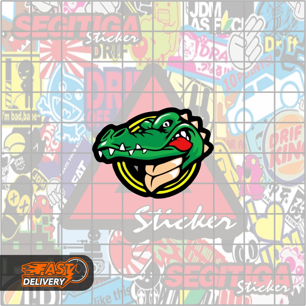 Jual Sticker Buaya Hijau Ukuran 4 x 3 Cm | Shopee Indonesia