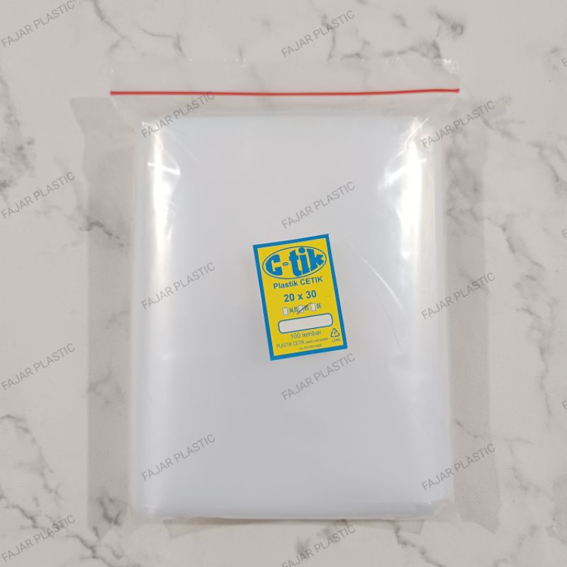 Jual Plastik Cetik Jumbo 20x30cm - Ziplock - Plastik Klip Ctik Besar ...