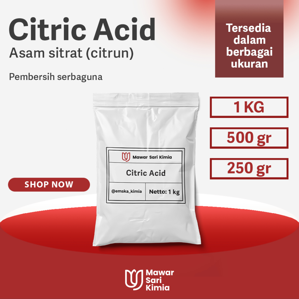 Jual Citric Acid - Citrun 250 G - 1 Kg | Shopee Indonesia