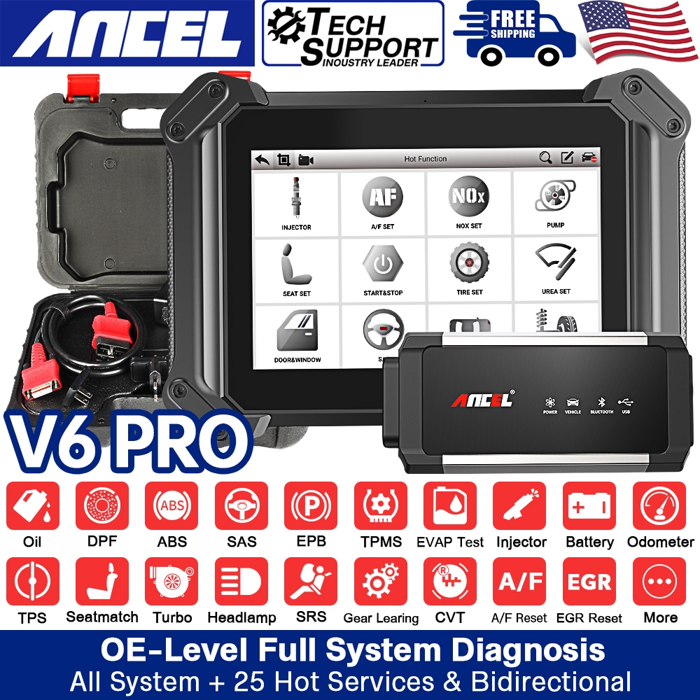 Jual Ancel V6 PRO 12V Obd2 Scanner Full System 2025 Car Diagnostic Tool ...
