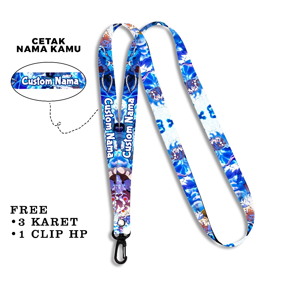 Jual Lanyard Custom Nama Tali Gantungan Nametag Bisa Request Nama One ...