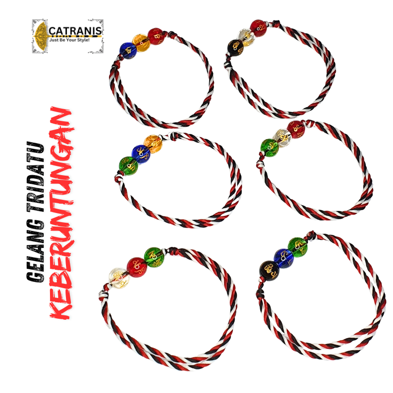 Jual Gelang Tridatu Khas Bali original Keberuntungan 3 batu krystal ...