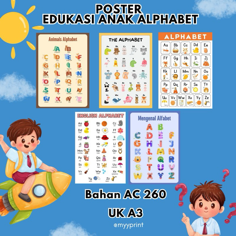 Jual POSTER EDUKASI ANAK ALPHABET | Shopee Indonesia
