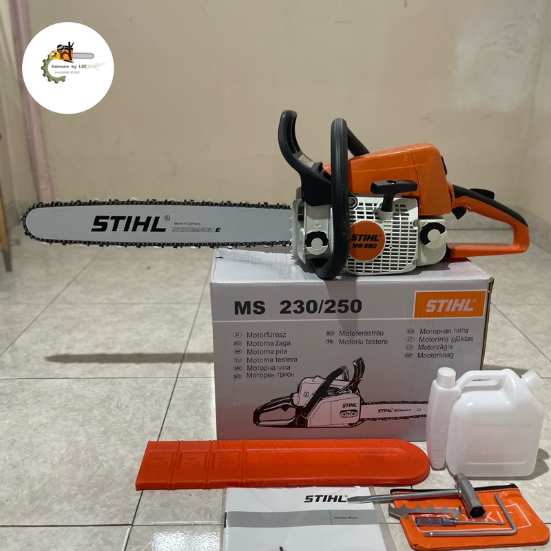 Jual Mesin chainsaw STIHL MS 250 komplit dengan bar 20 Inch dan rantai | Shopee Indonesia
