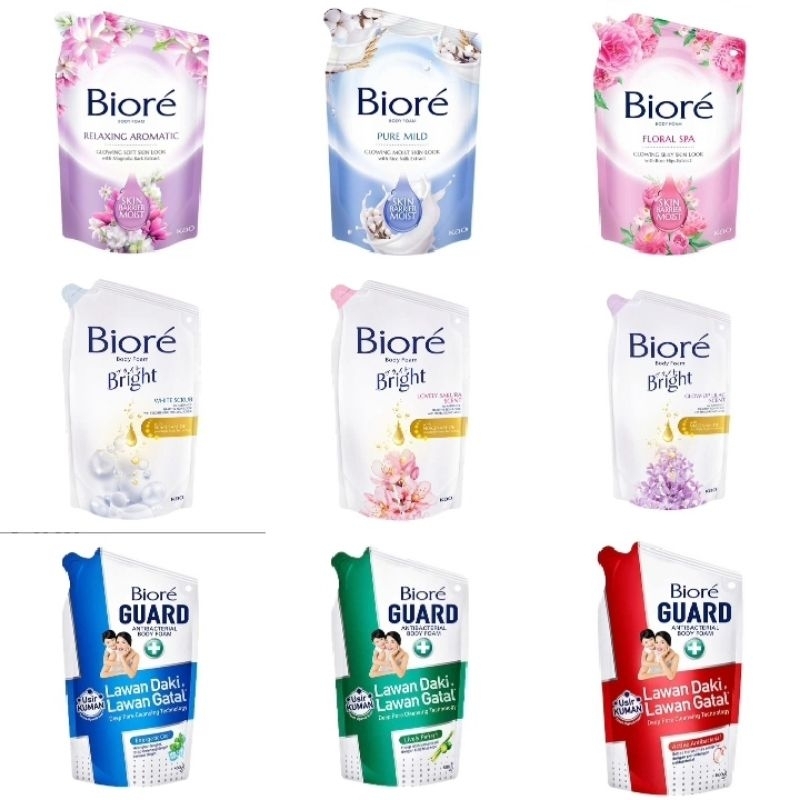 Jual Biore Body Wash | Bright Series | Guard Series | Body Foam | Sabun Mandi Cair 380/400ml ...