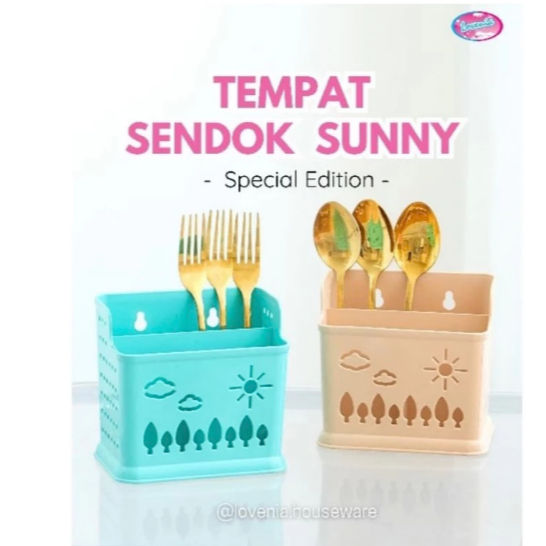 Jual Tempat Sendok SUNNY Warna Elegan 4 Sekat / Rak Sendok / Tempat ATK ...