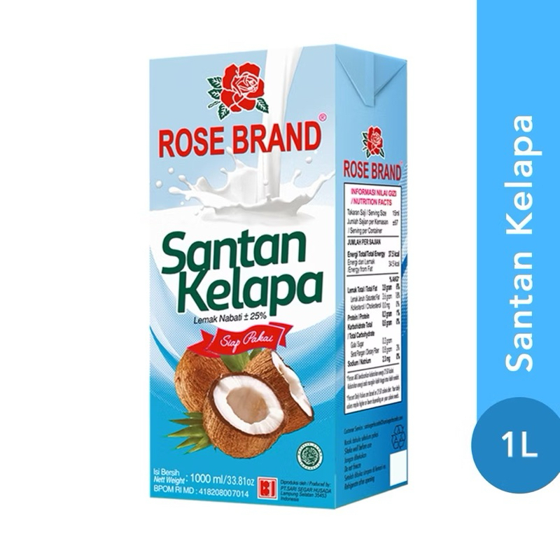 Jual SANTAN KELAPA ROSE BRAND 1 LITER ( INSTANS ONLY ) | Shopee Indonesia