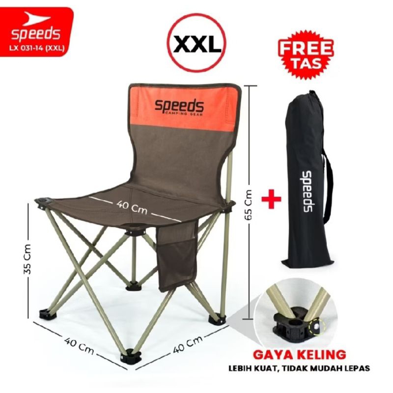 Jual Speeds Kursi Lipat Portable Mancing Camping Indoor Outdoor XXXL ...