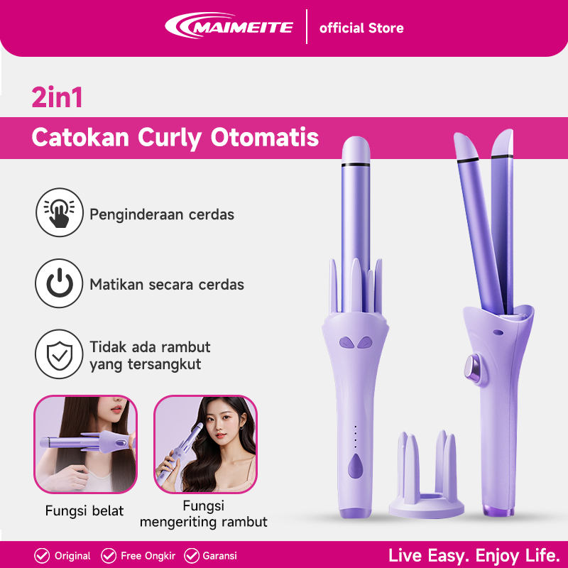 Jual MAIMEITE Model Upgrade Curly Catokan 26mm Hair Curly Styler Catokan Curly Otomatis Ceramics ...