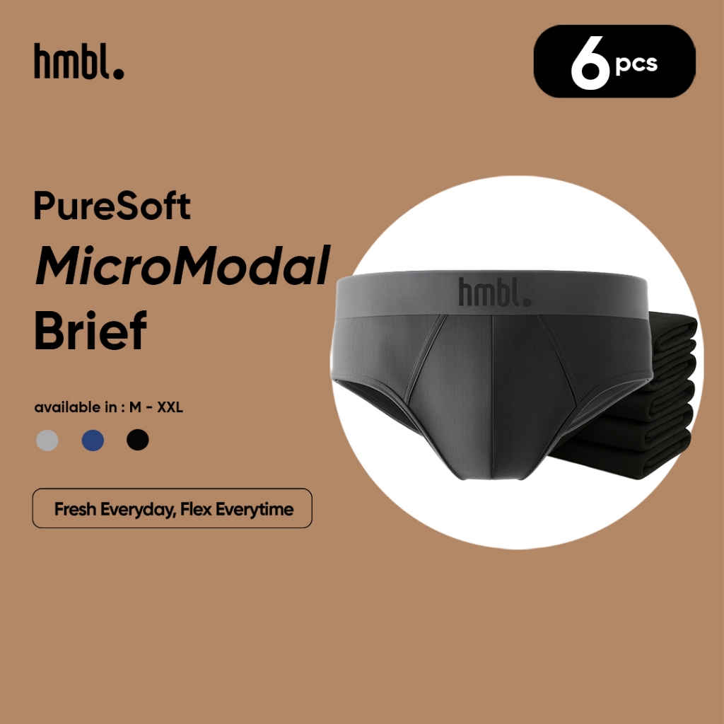 Jual hmbl MicroModal Brief Men 6 PCS, Celana Dalam Pria Underwear CD ...