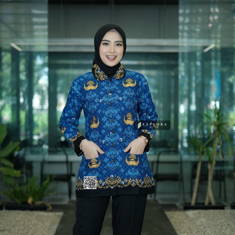 Jual Seragam korpri wanita terbaru full furing erro halus dan adem | Shopee Indonesia