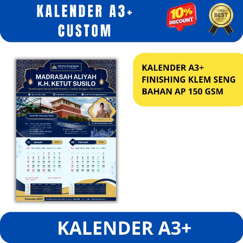 Jual cetak kalender 2025 / kalender dinding / kalender A3+ / kalender ...