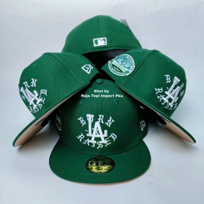 Jual Topi Fitted LA Dodgers X Born x Raised Super AA+ Import - Topi ...