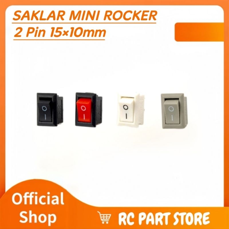 Jual SAKLAR MINI 2 PIN ON OFF SWITCH POWER TOMBOL KECIL 15X10MM 2PIN ...