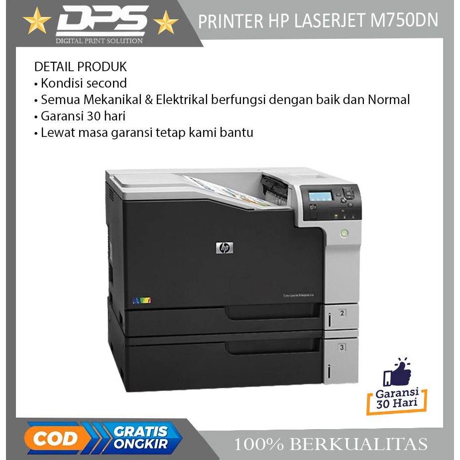 Jual printer a3 hp Color LaserJet Enterprise M750dn m750 dn new ...
