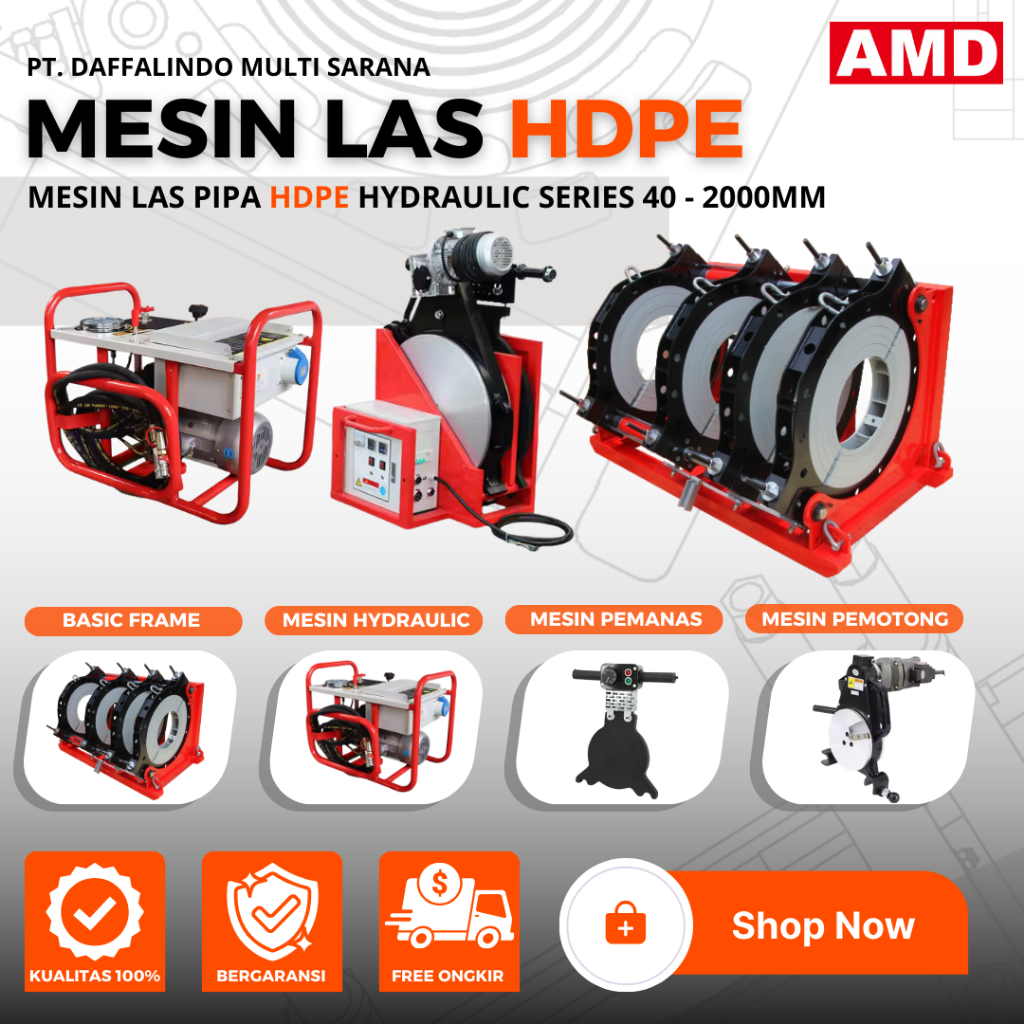 Jual Mesin Las Pipa Hdpe Hydraulic 160mm | Mesin Penyambung Pipa Hdpe ...