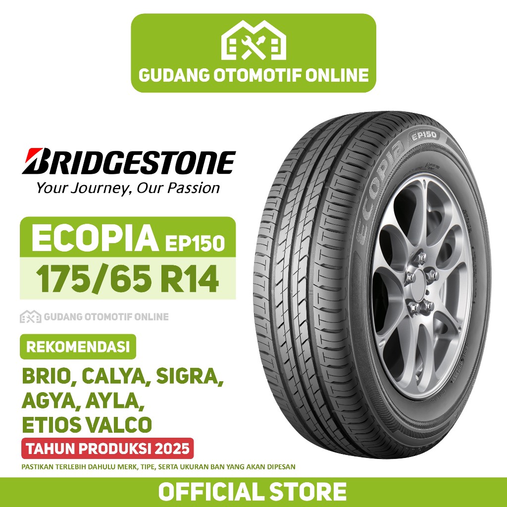 Jual Ban Bridgestone Ecopia EP150 175/65 R14 Ban Mobil Brio Calya Agya ...