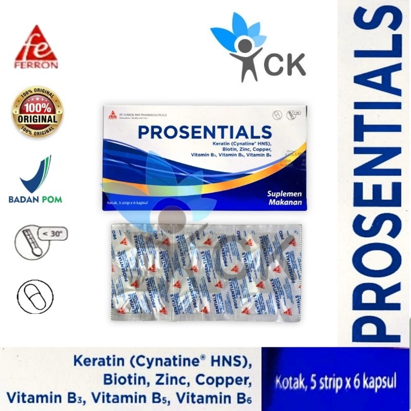Jual PROSENTIALS BOX ISI 30 suplemen kesehatan kulit dan kilaukan ...