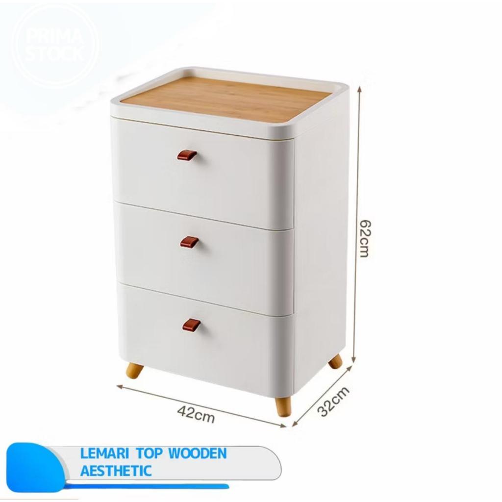 Jual MEJA LACI DRAWER STORAGE KAYU WOODEN ALAS TINGKAT SUSUN 2 3 4 MEJA ...