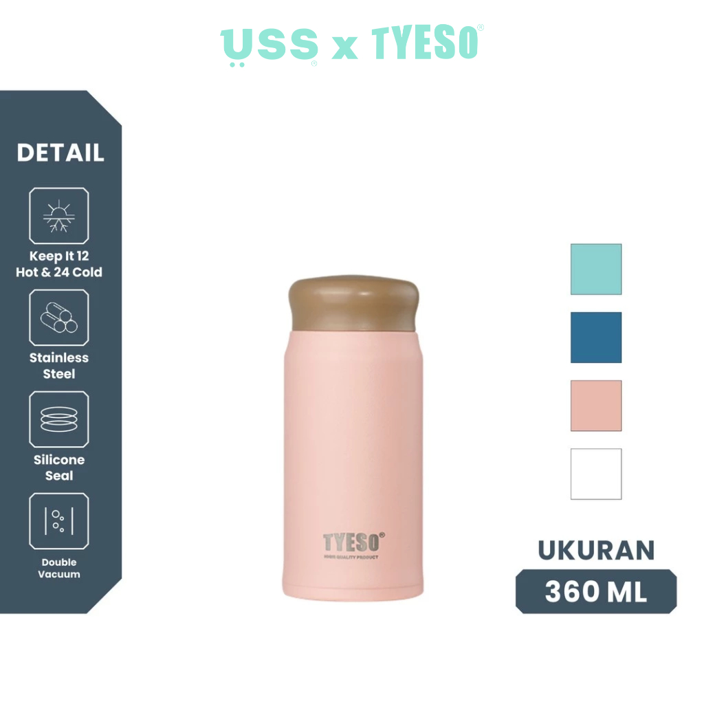 Jual USS x Tyeso Tumbler Botol Minum 360 ml Lightweight TS-8772B Vacuum Insulated Shaker Bottle ...