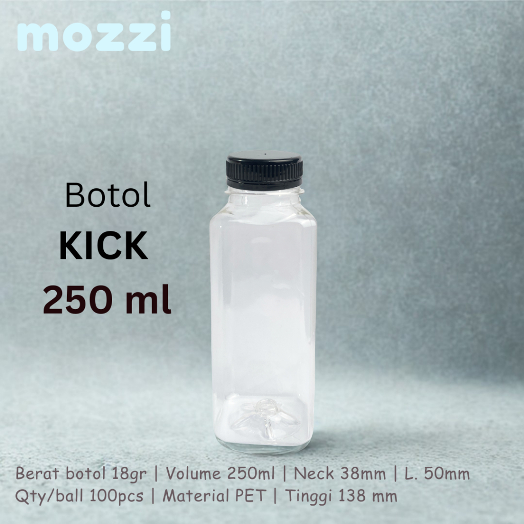 Jual Botol PET KICK (KOTAK) - 250ml | Shopee Indonesia