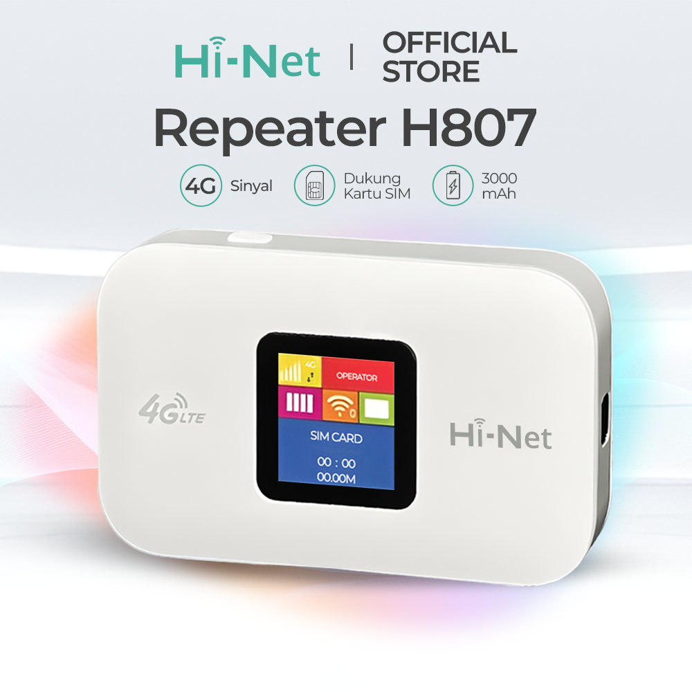 Jual Hi Net H807 Router WiFi Seluler 4G Berwarna Daya Tahan Lama 10 Koneksi | Shopee Indonesia