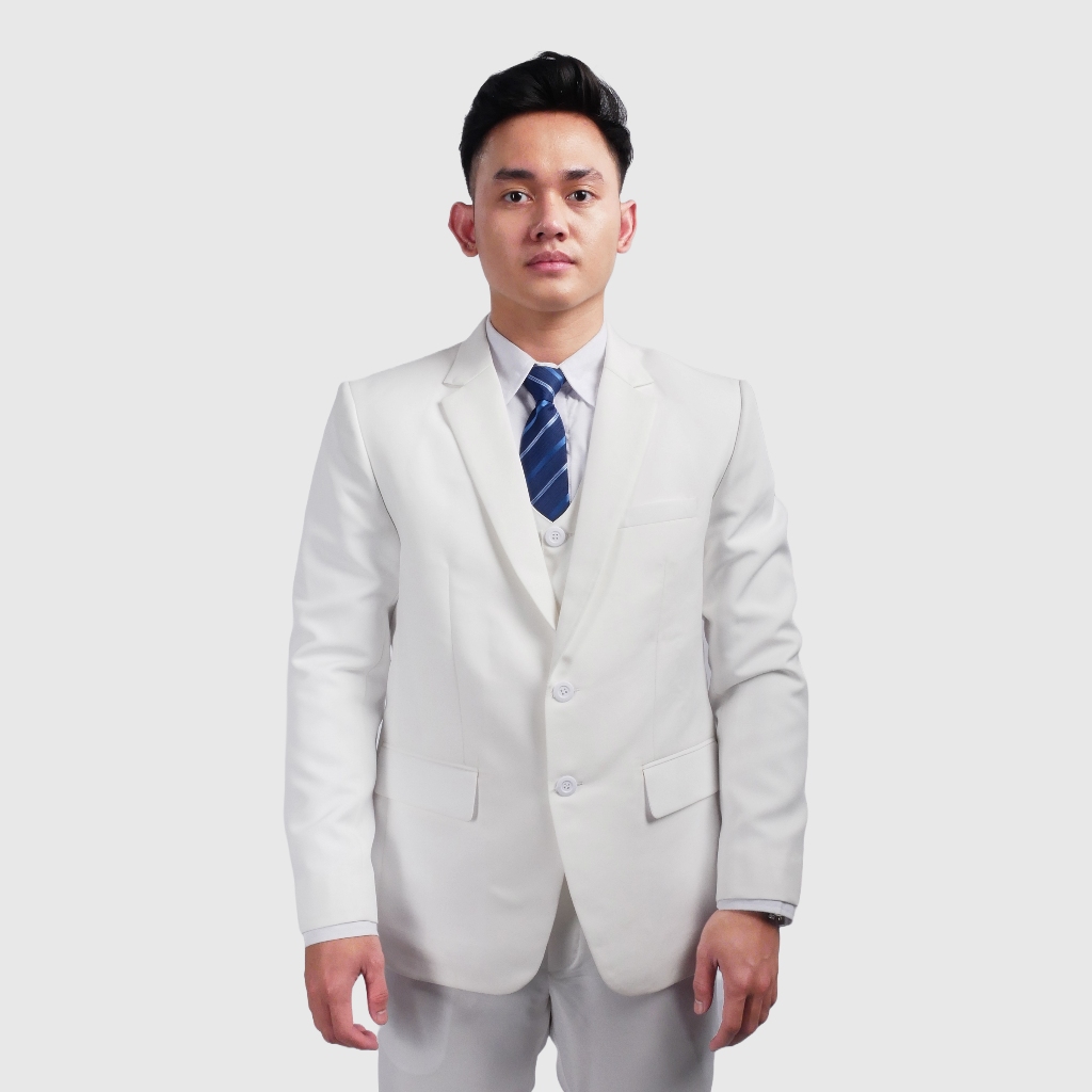 Jual Mubeng - Elegant Jas Slimfit Semi Wool Broken White (Free Cover ...