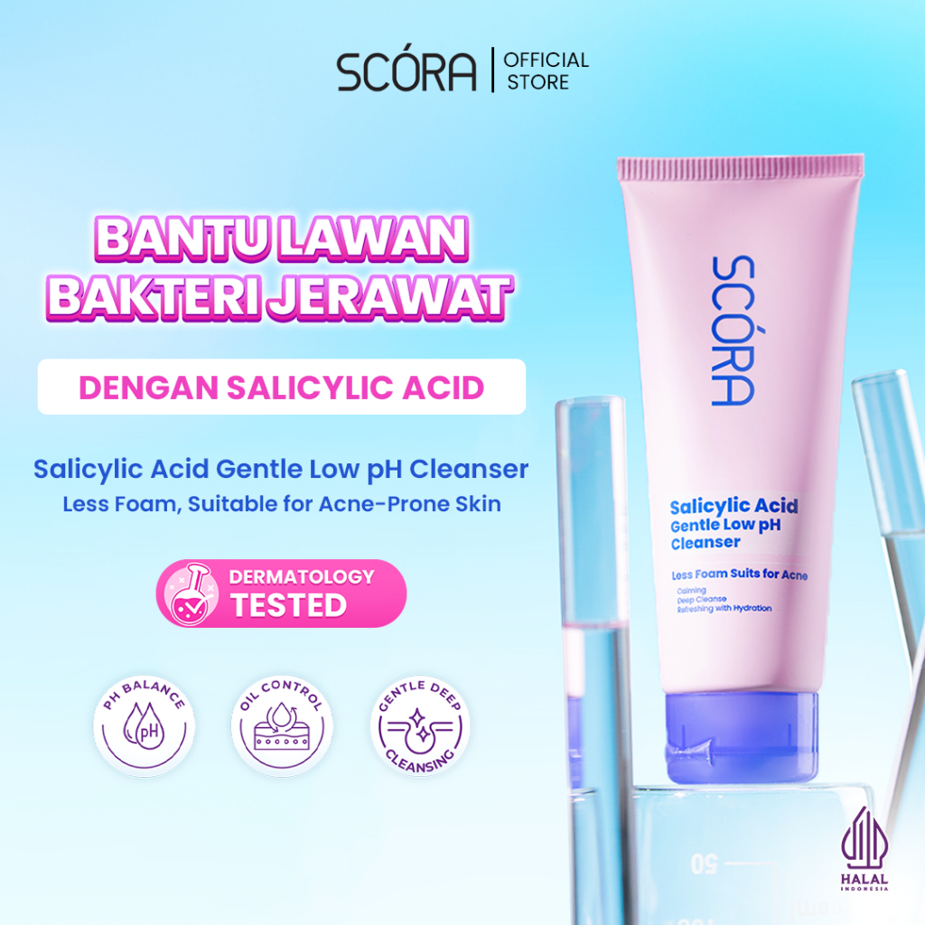 Jual SCORA Salicylic Acid Gentle Low pH Cleanser Sabun Cuci Muka Oily ...