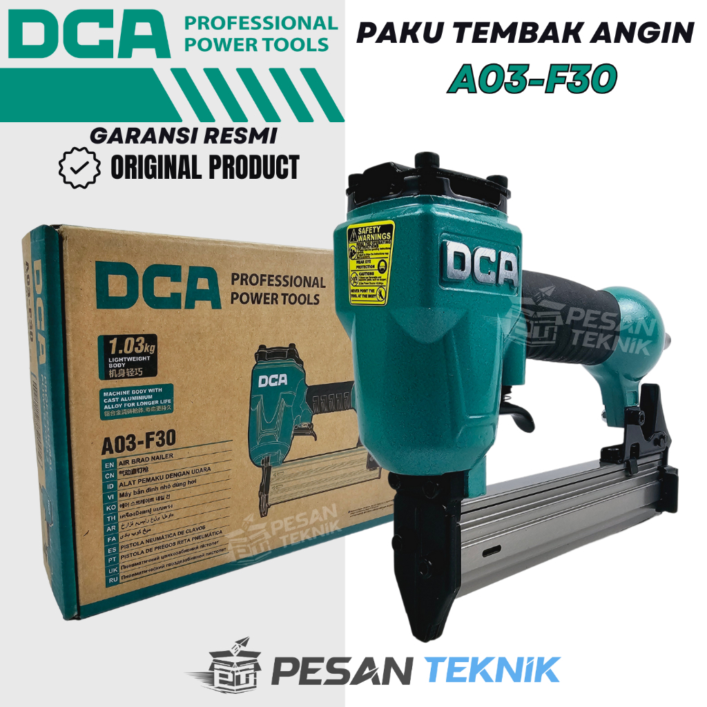 Jual Mesin Paku Tembak 30mm Angin Air Brad Nailer F30 DCA A03-F30 ...