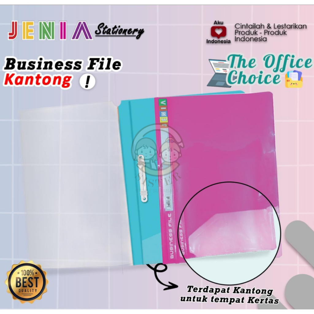 Jual Map Bisnis File Kantong F4/Map Plastik Dokumen/Map Snail Folio ...