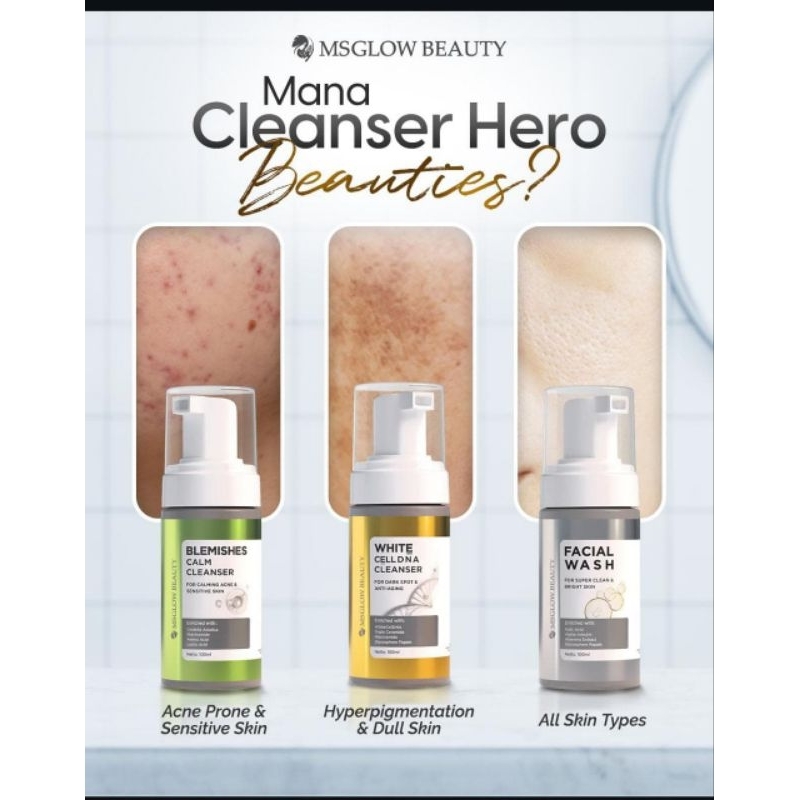 Jual MS GLOW BEAUTY CLEANSER HERO(sabun cuci muka) | Shopee Indonesia
