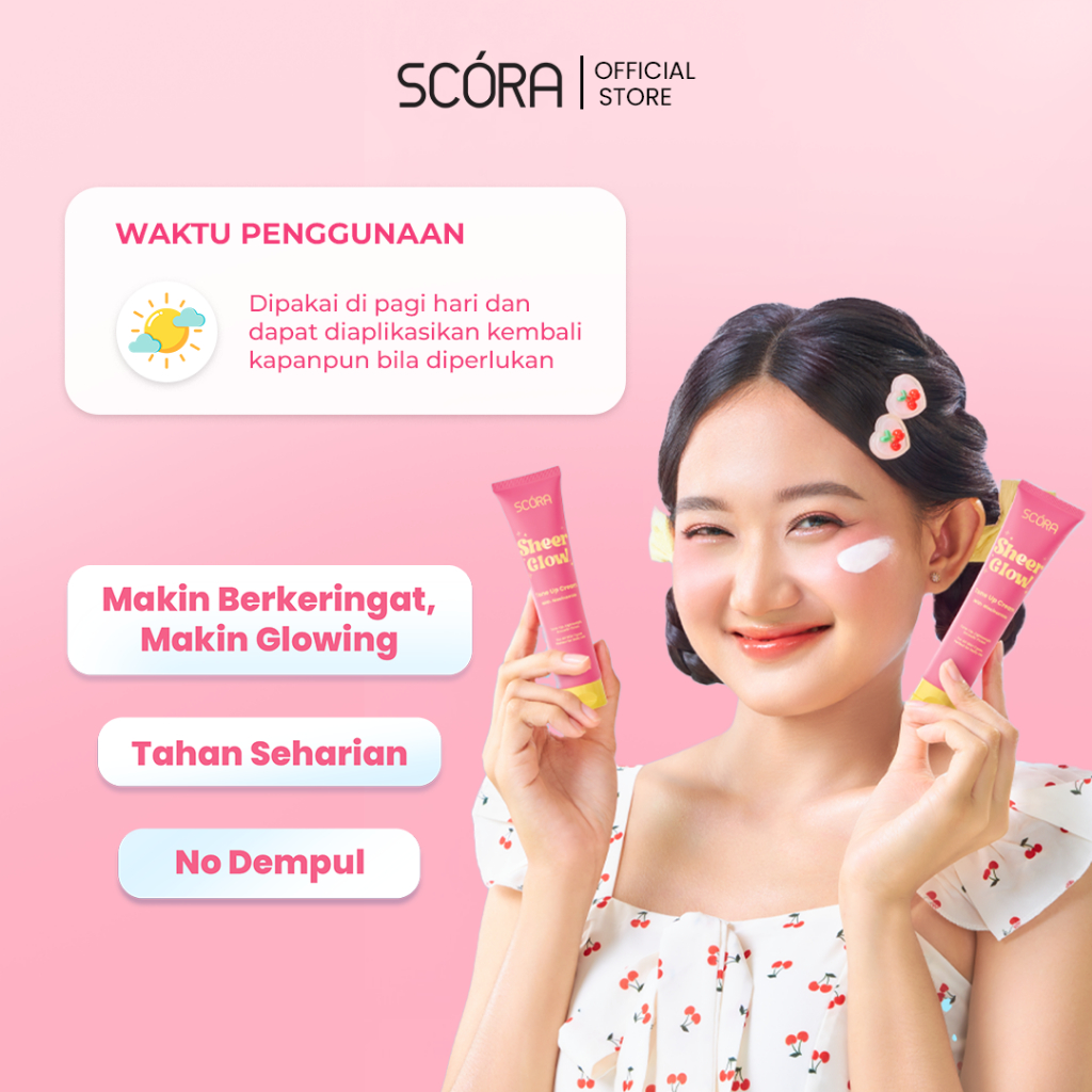 Jual [Hero] SCORA Sheer Glow Tone Up Cream 30 Gr Tone Up Viral ...