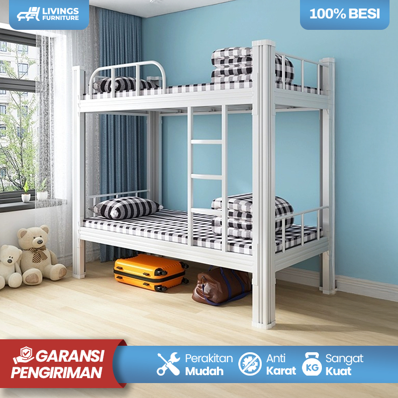 Jual Dipan Ranjang Tingkat Susun 2 Tempat Tidur Tingkat Besi Minimalis Bed Tingkat Susun ...