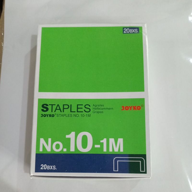 Jual ISI STAPLES JOYKO NO.10 PER PAK ISI 20BOX KECIL | Shopee Indonesia