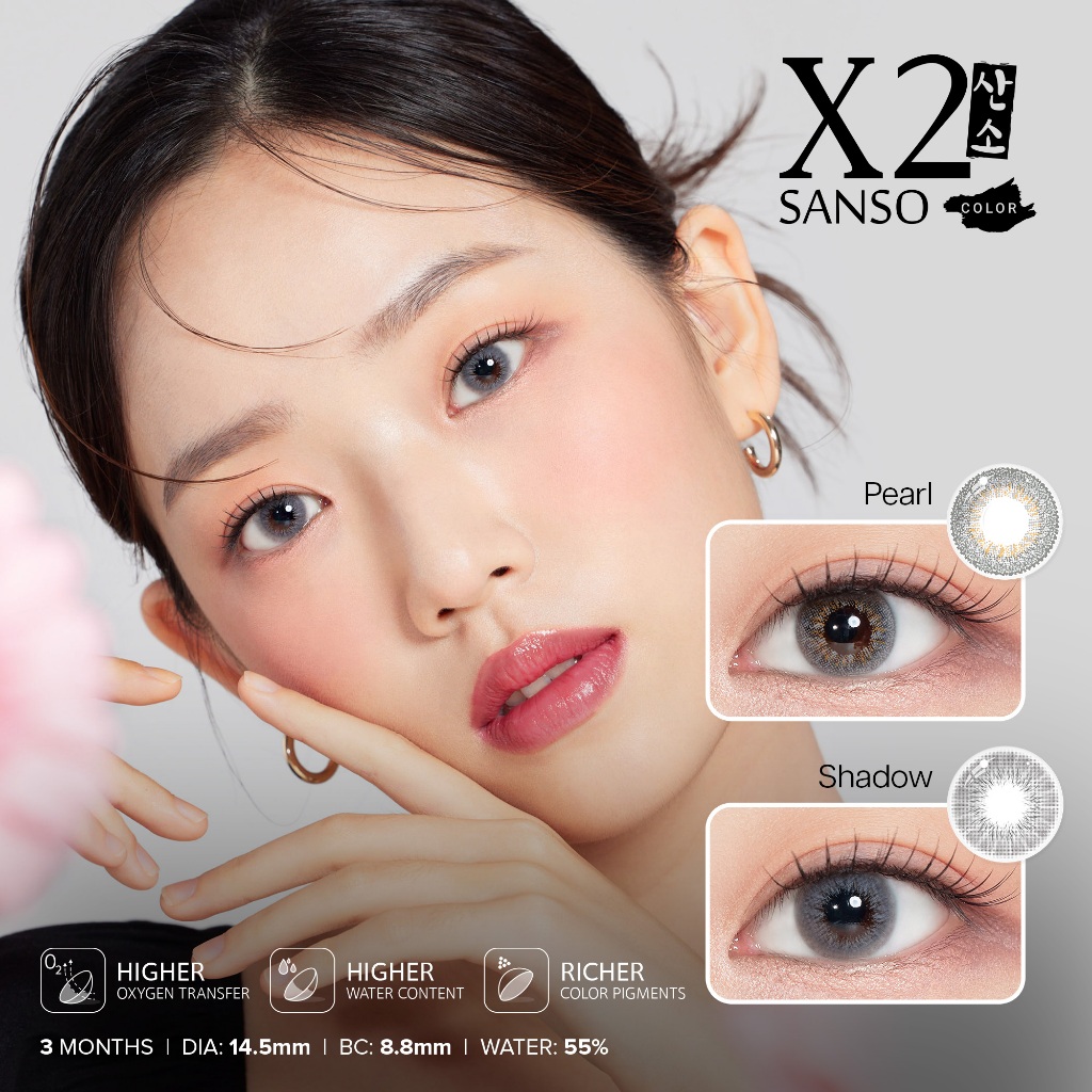 Jual X2 Softlens Sanso Color Series Pearl | Shadow | Soflens Wedding ...
