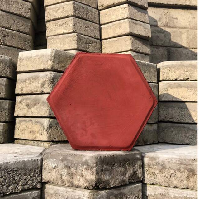 Jual Paving Segi enam Warna Merah Tebal 5cm dan 6cm | Paving Block ...