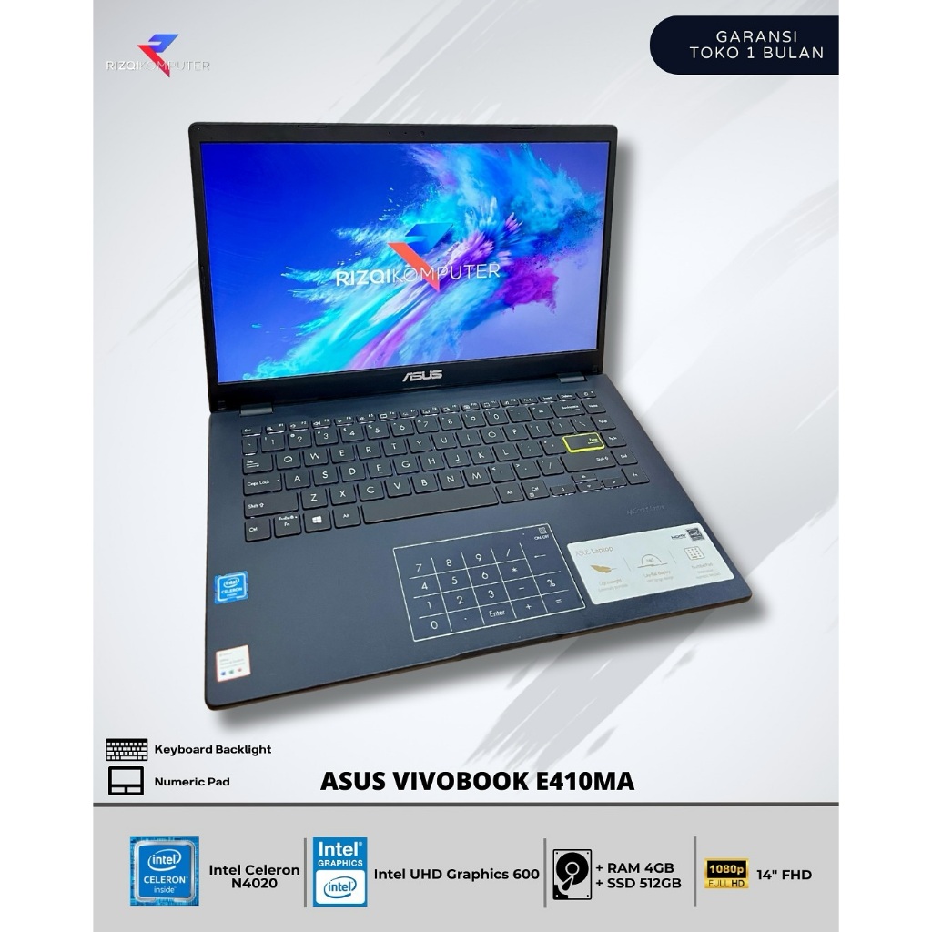 Jual Asus VivoBook E410MA Intel Celeron N4020 Ram 4GB SSD 512GB mjk ...