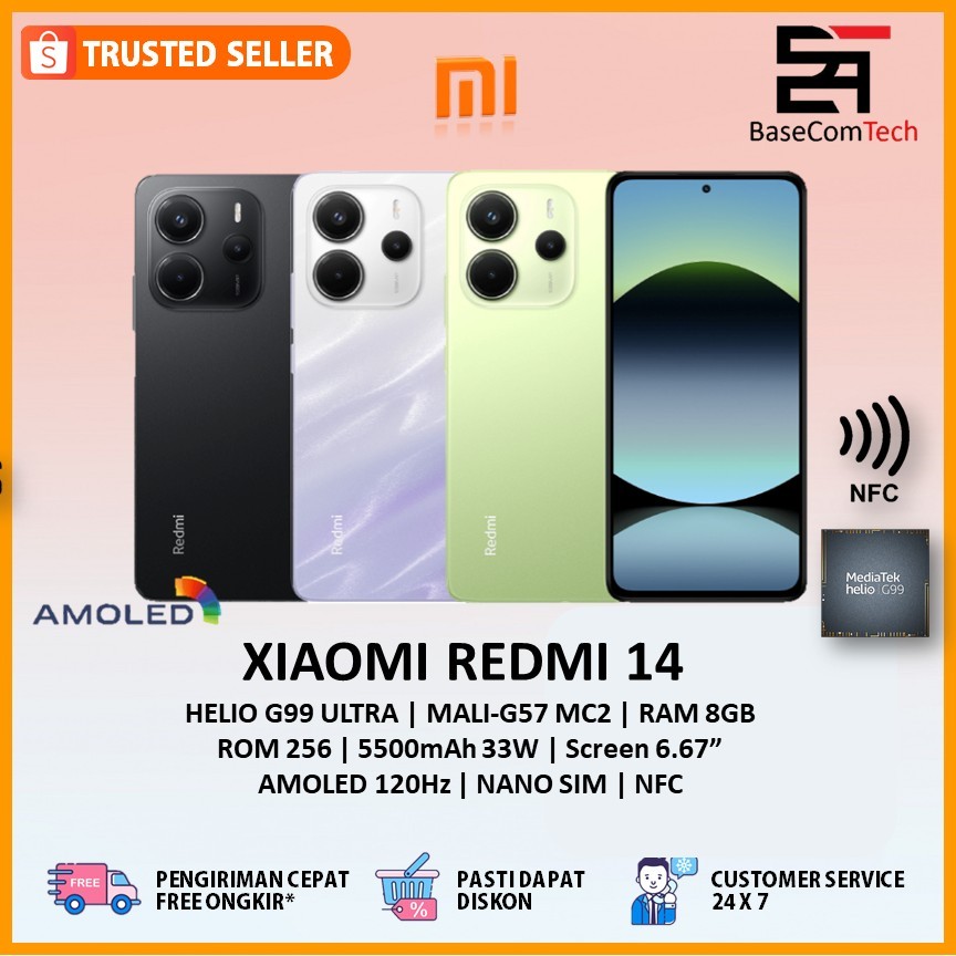 Jual XIAOMI REDMI NOTE 14 4G | MediaTek Helio G99-ULTRA | 8GB/256GB | UFS 2.2 | 5500mAh | NFC ...