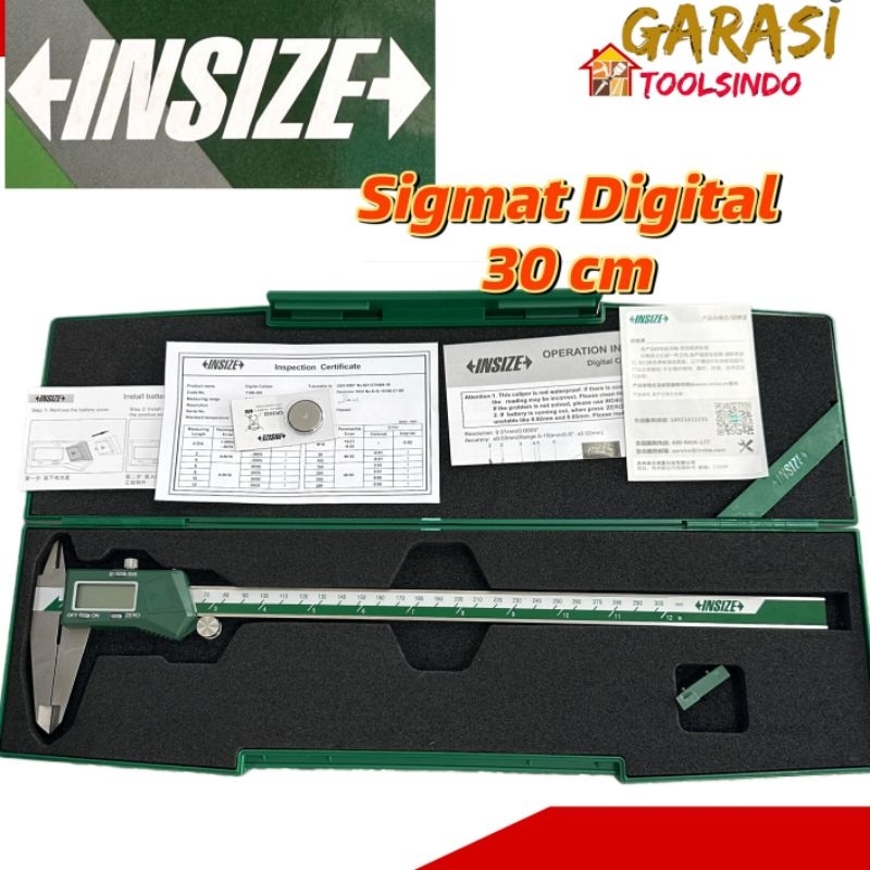 Jual INSIZE SIGMAT DIGITAL 0 - 300 MM JANGKA SOTONG SORONG 30 CM CALIPER INSIZE SKEGMAT SEGMAT ...