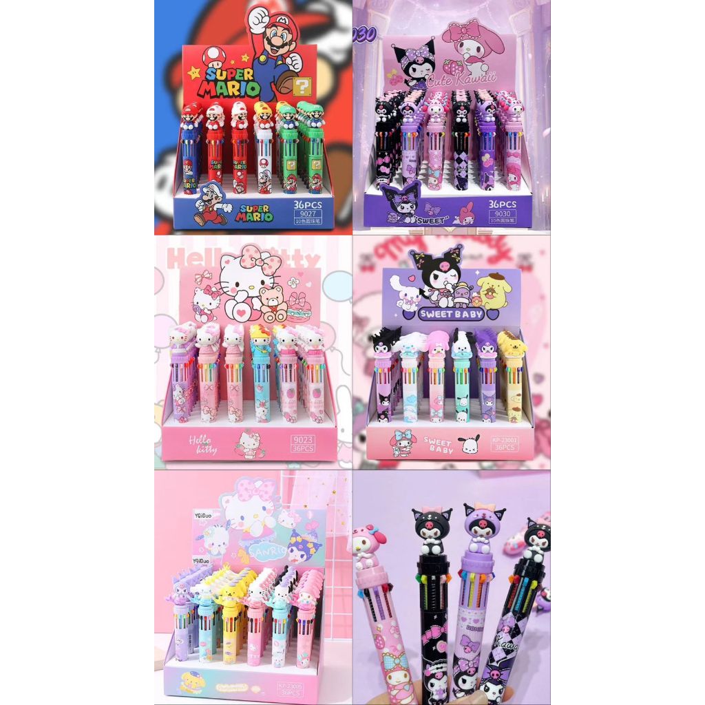 Jual PULPEN 10 WARNA MOTIF MARIO BROSS ASTRONOT LABUBU AVENGERS DAN ...